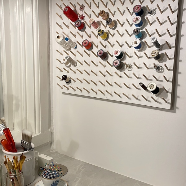 Spool Rack Thread Holder Sewing Pegboard Storage Sewing Room Organiser ...