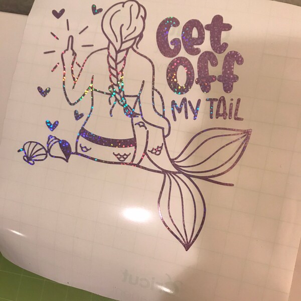 Mermaid Middle Finger Svg - Get off My Tail - Funny Beach Tshirt Design ...
