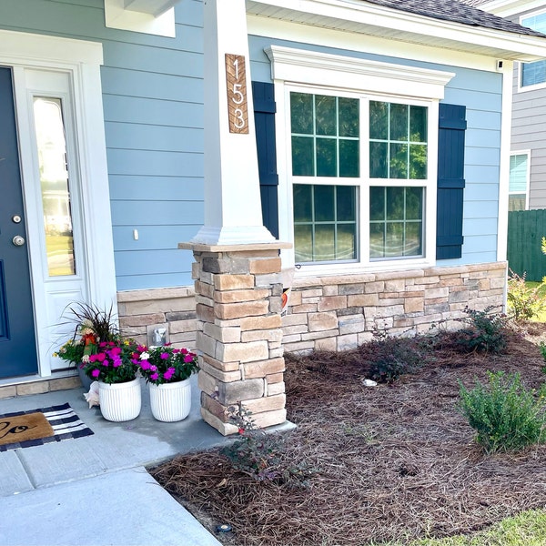 House Numbers, Address Sign, Vertical Outside Sign, Custom Address ...