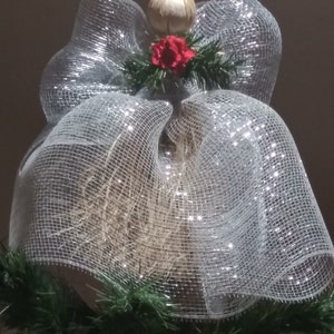 Christmas Tree Topper Raffia Angel Tree Topper Cream & | Etsy