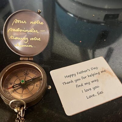 Engraved Compass, Father's Day Gift, Gift for Dad, Anniversary Gift ...