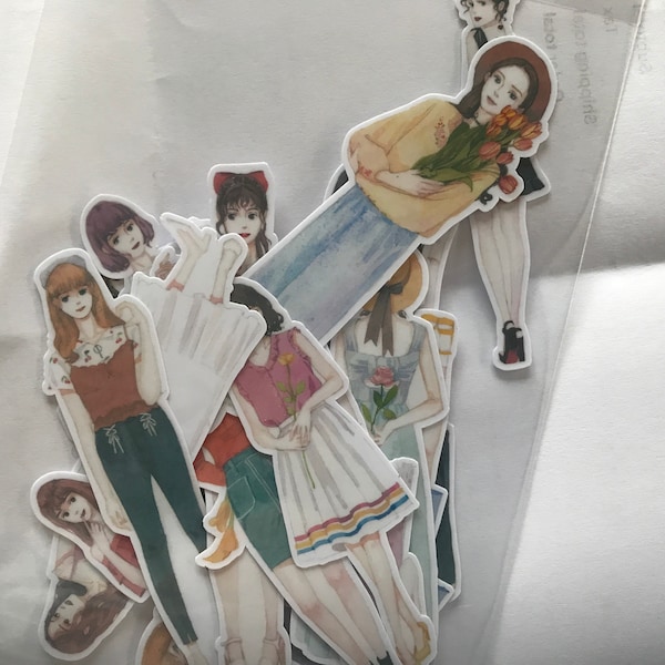 Fashion Girl Stickers | Modern Girls Street Style Dress Street Style ...