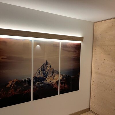 Wall Lamp Made of Naturaloak Wood and Authentic Egyptian Papyrus With ...