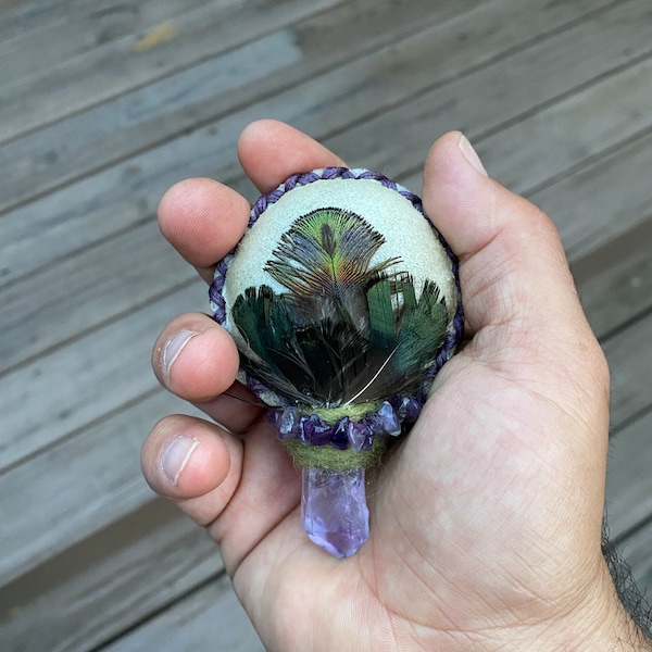 Shamanic Rattle. Unique Leather Maracas. Shamanic Tool. Spiritual ...