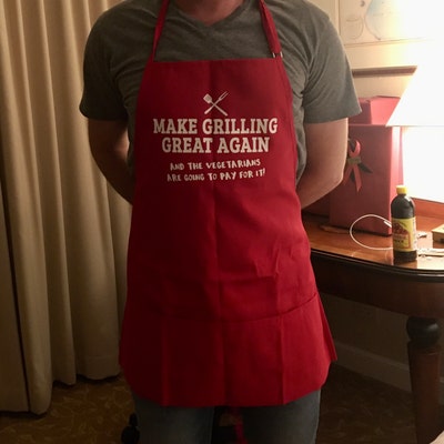 Extra Large BBQ Grilling Apron Men With Pockets Funny Father Day Grill ...