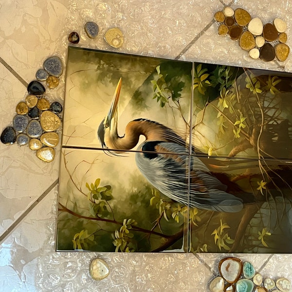 White Dove Ceramic Tile, Bird Accent Tile - Etsy