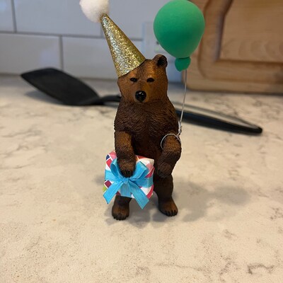 Grizzly Bear Cake Topper, Camping Theme Party Bear, Safari Party Animal ...