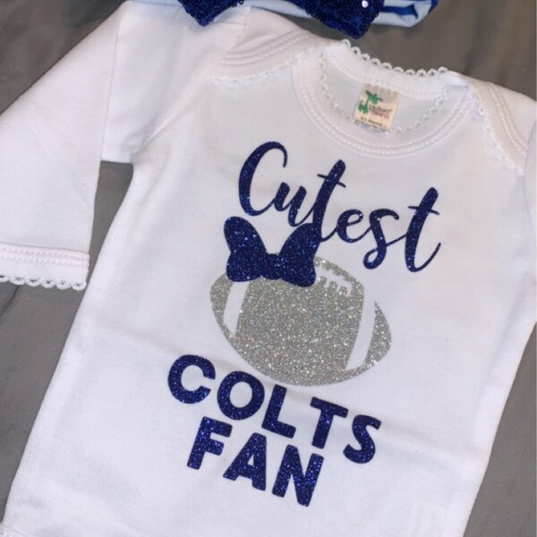 Cutest Colts Fan Football Bodysuit Outfit for Baby Girl - Etsy