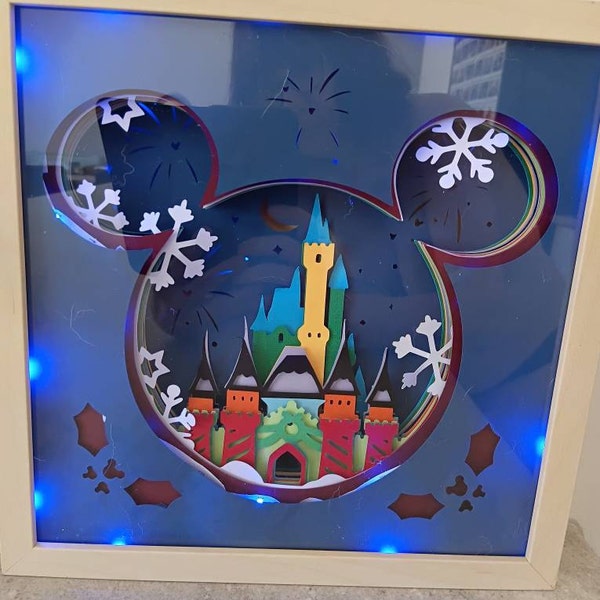 Winter Castle Shadow Box SVG, Svg for Cricut Projects, 3D Layered SVG ...