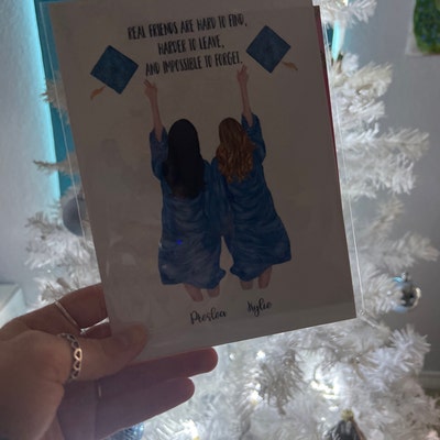 2 Best Friends Personalized Graduation Print Friends Graduation Gift ...