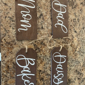 Hand Lettered Personalized Christmas Stocking Tags Customized - Etsy