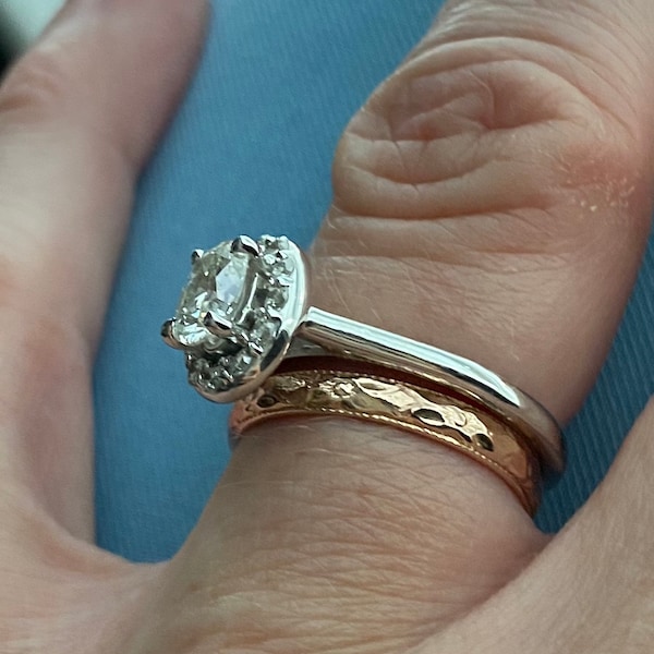 Orange Blossom Ring Solid Gold Renaissance Band Women's Wedding Ring ...