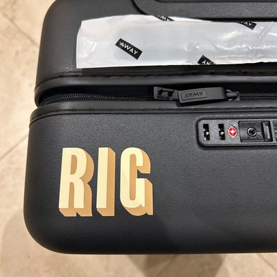 Luggage Sticker, Double Layer Vinyl Monogram Decal Sticker, Monogram ...