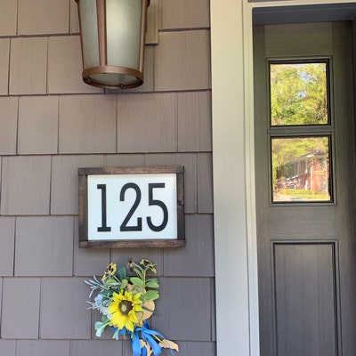 2 Number Farmhouse Style House Number Sign, House Number Sign,number ...