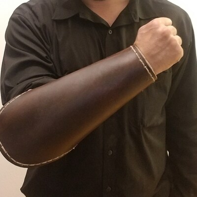 Leather Viking Combat Vambrace for FULL CONTACT FIGHT, Strengthened ...