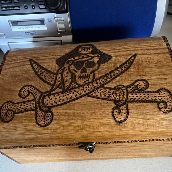 Pirate Treasure Chest, Keepsake, Gift Idea, Unique, Personalised ...