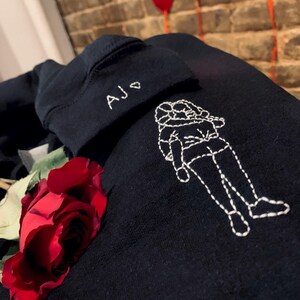 Custom Embroidered Hoodie Simple Embroidery Design Minimalist ...