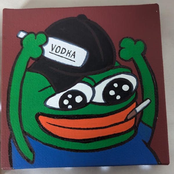 Painting on Canvas - Pepe Cozy Cuddle - Etsy