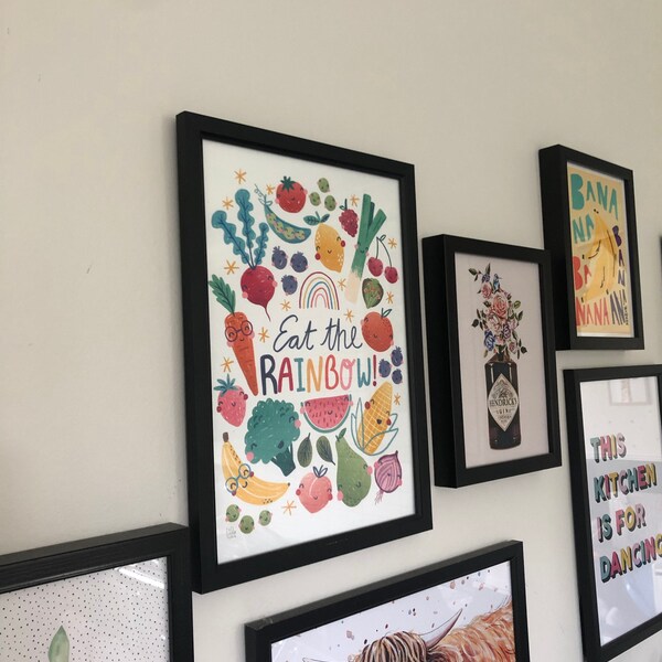 CUTE NURSERY ART A4/A3 - Eat the Rainbow- Fruit and Vegetables ...