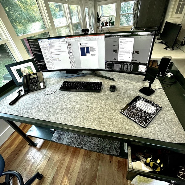 Gray Desk Pad/ Felt Mat / Laptop Mat / Desk Mat / Different Sizes Mat ...