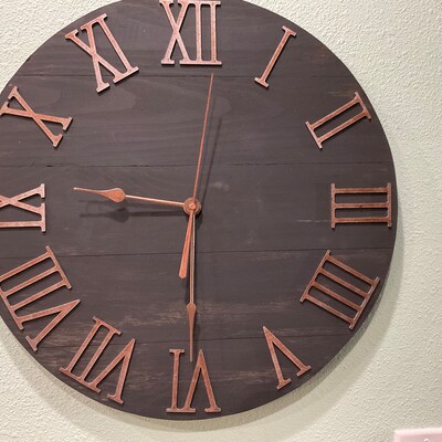 20 Rustic Clock, Wall Clock, Rustic Wall Clock, Modern Farmhouse Clock ...