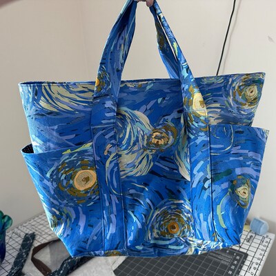 Tote Bag Pattern , Tote Bag With Pockets , Canvas Tote Bag , Digital ...