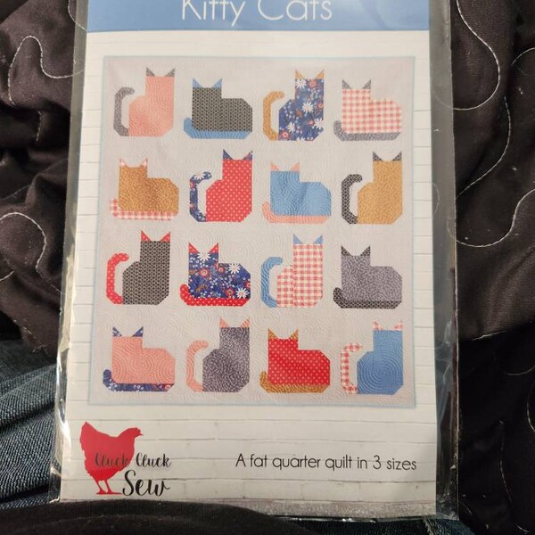 Kitty Cats Quilt Pattern - Cluck Cluck Sew #CCS212, Cat Themed Quilt ...