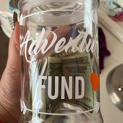 Travel Fund Decal, Money Jar Vinyl Only, Travel Gifts, Traveller Gifts ...