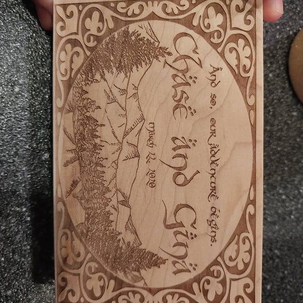 Lord of the Rings Quote Engraved Wood Sign Custom Lord of the Rings ...