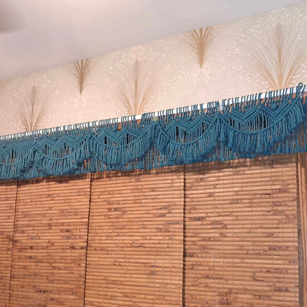 Macrame Window Valance, Wall Hanging, Bead Curtain - Etsy