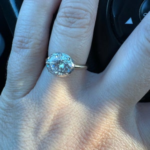 Square Halo Wedding Ring Guard ,moissanite Diamond Solitaire Engagement ...