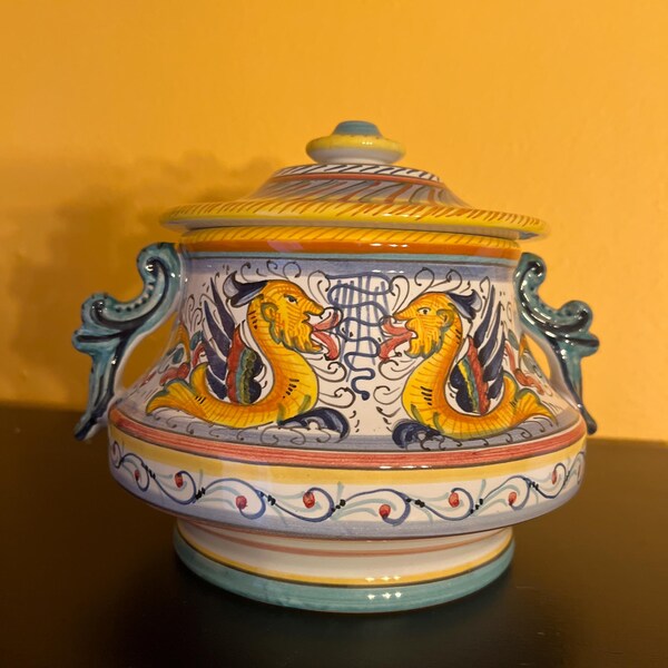 Bell-shaped Espresso Coffee Cup With Matching Saucer Decorated in Ricco ...