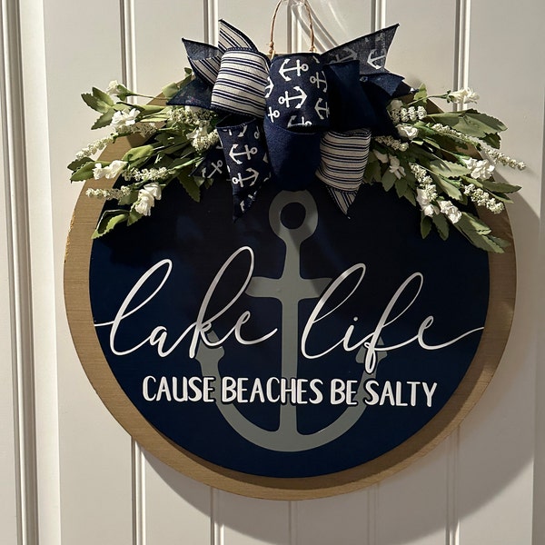Lake Front Door Decor | Lake House | Front Door Wreath | Lake House ...
