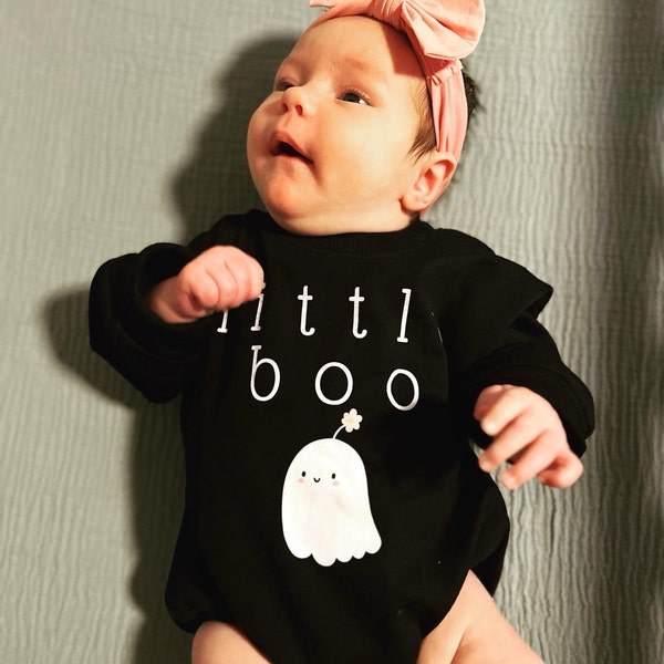 Little Boo Baby Romper, Bubble Romper, Toddler Baby Halloween Bodysuit ...