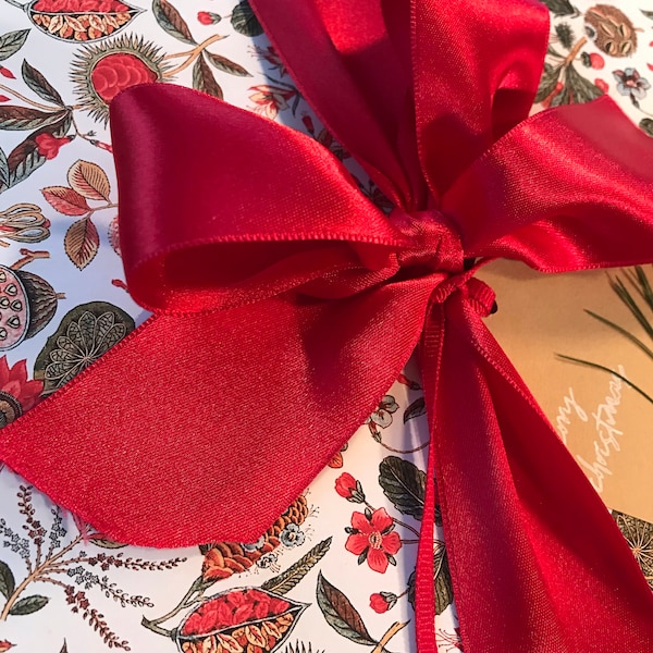 Scarlet Red Double Sided Satin Ribbon - Made in France (7 Widths to ...