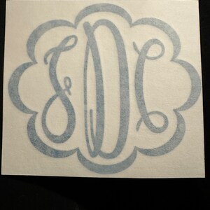 Monogram Decal Sticker Many Colors Monogram Sticker for Laptop Monogram ...