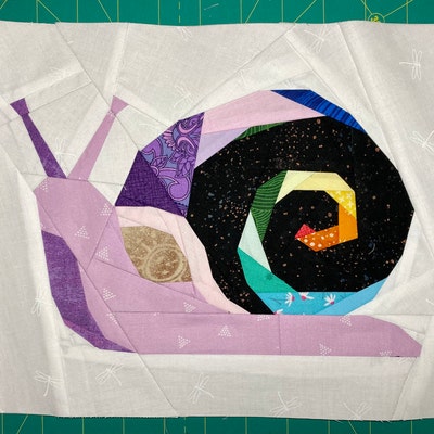 Snail Quilt Pattern Garden Quilt Pattern Digital PDF Download 12x9 Inch ...