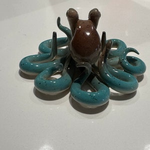 Handmade Tabletop Ceramic Octopus Sculpture reef Rider is the Perfect ...