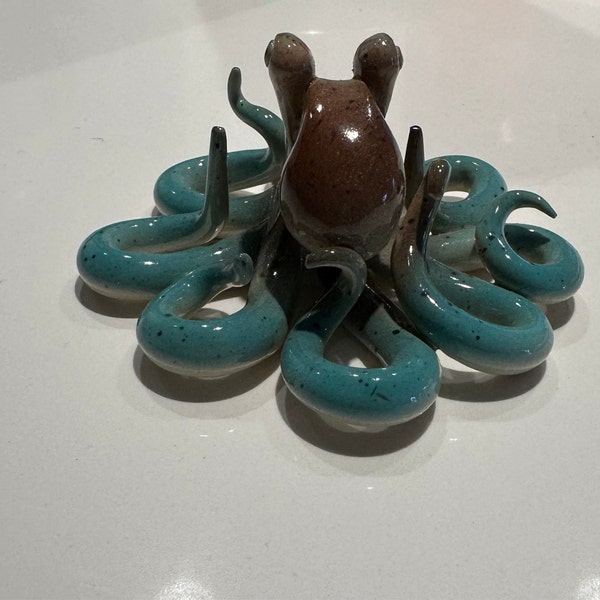 Handmade Tabletop Ceramic Octopus Sculpture reef Rider is the Perfect ...