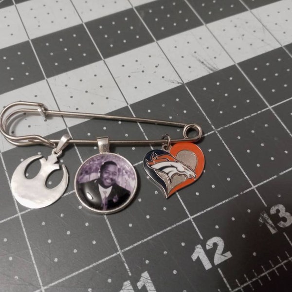 Custom Photo Lapel Pin, Wedding Boutonniere Pin, Personalized Bridal ...