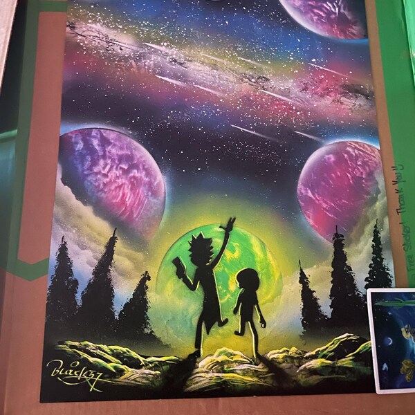 Galaxy Space Spray Paint Art / Galaxy Art / Planets and Stars/ Space ...