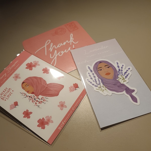 Flower Hijabis | Die Cut Sticker Series | Cute Hijabi Stickers ...