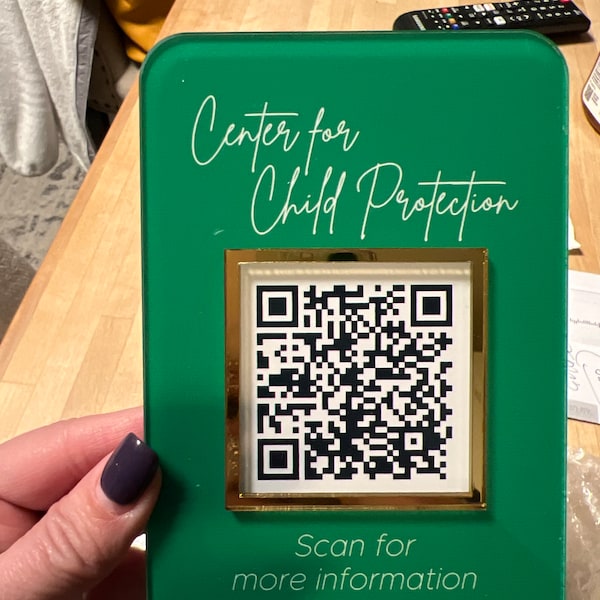 Mini QR Code Social Media Display Sign Facebook Instagram Business Sign ...