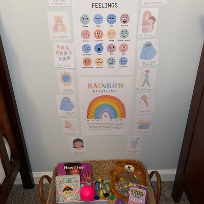 It's Okay to Feel Boho Classroom Decor Feelings Chart - Etsy