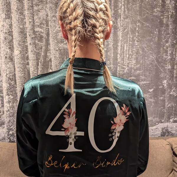 Personalised Satin Pyjamas 30th Birthday ,18th 21st Birthday Pajamas ...