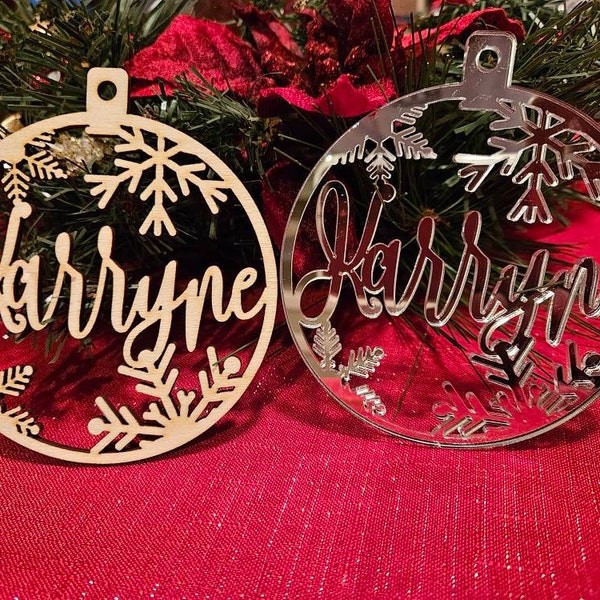 Custom CHRISTMAS Tree Baubles Christmas Tree Decor Personalized ...
