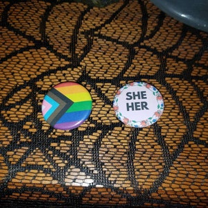 All Inclusive Rainbow Trans POC Flag Button, LGBTQ Pride 1.25 in and 2. ...