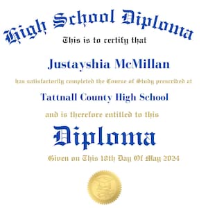Diploma Template | Canva Editable - Etsy