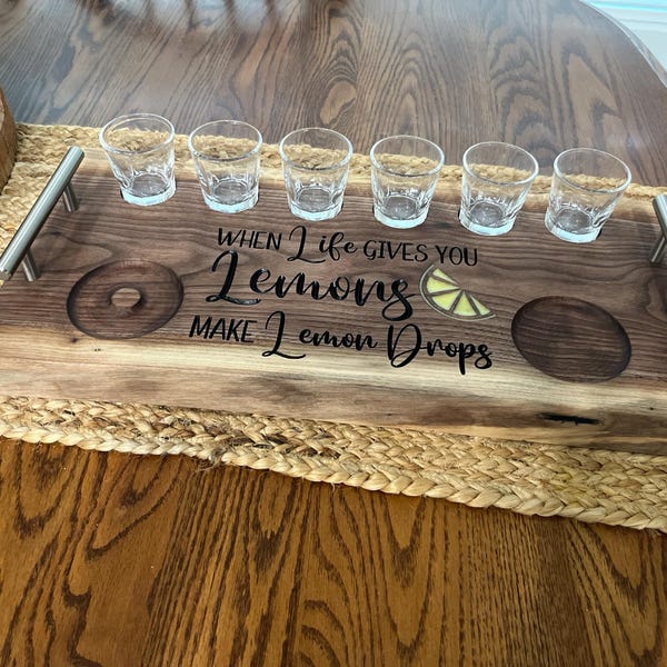 Personalized Tequila Flight Board, Tequila Gift Set, Personalized Live ...