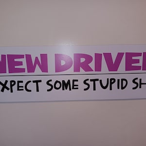 Student Driver Car Bumper Magnet - Funny Rookie Learner Driver Bumper ...